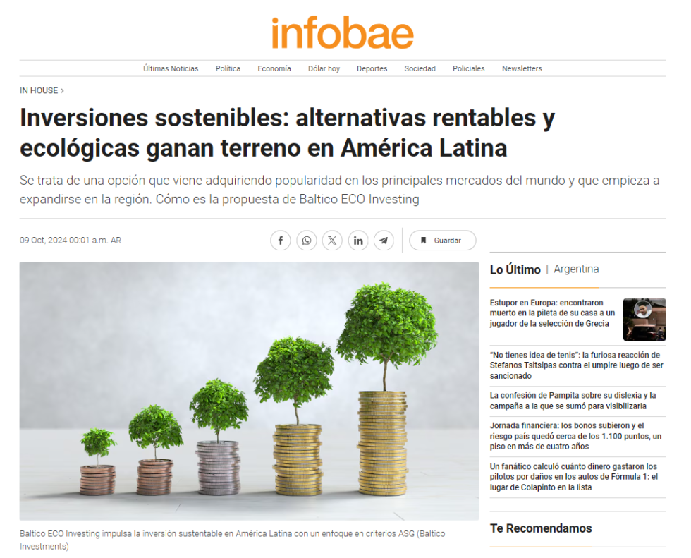 𝗜𝗻𝗳𝗼𝗯𝗮𝗲: “Inversiones sostenibles: alternativas rentables y ecológicas ...